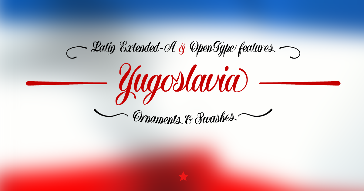 Yugoslavia - Calligraphic font - Download Free Font