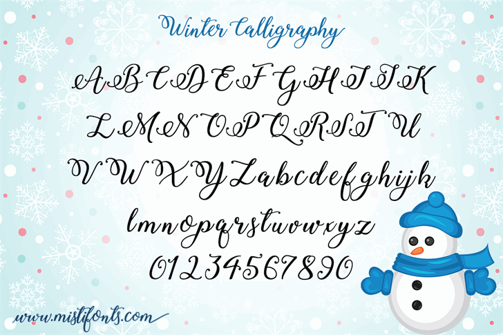 Winter Calligraphy Font - Befonts.com