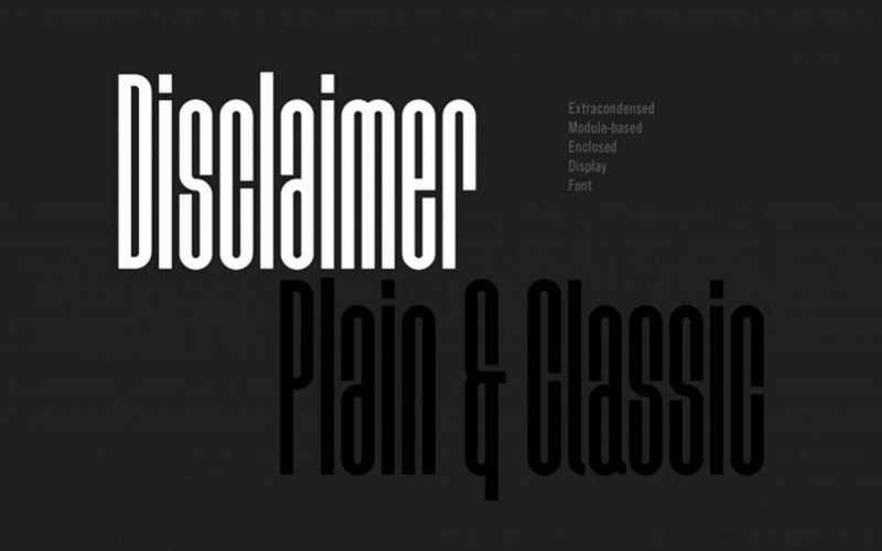 Disclaimer Typeface - Download Free Font