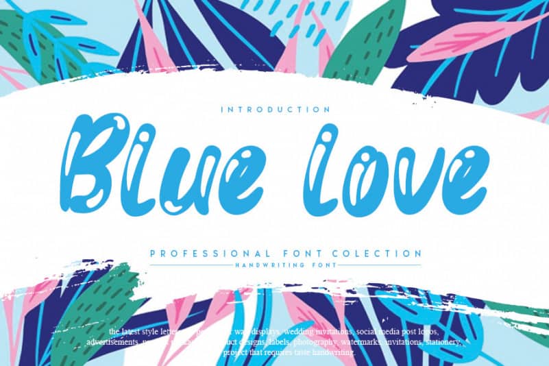 Blue love Display Font - Download Free Font
