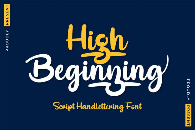 High Beginning Script Font - Download Free Font