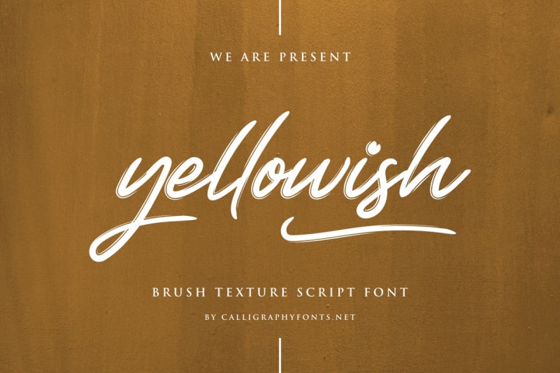 Yellowish Hand Brush Script Font - Download Free Font
