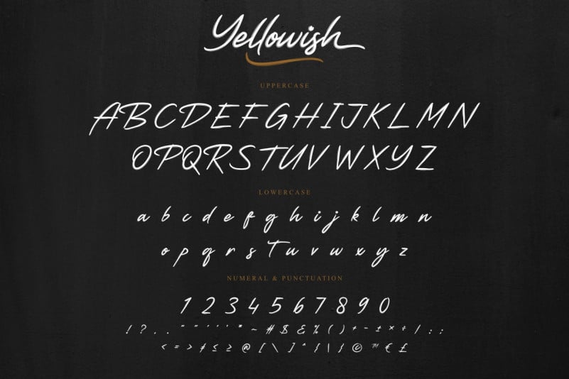 Yellowish Hand Brush Script Font - Download Free Font