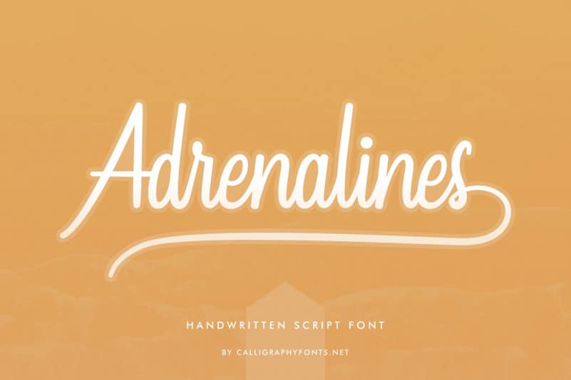 Adrenalines Calligraphy Font - Befonts