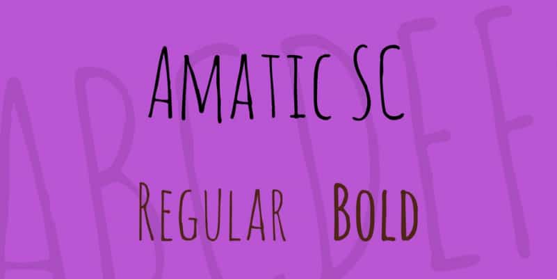 Amatic SC Script Font - Download Free Font