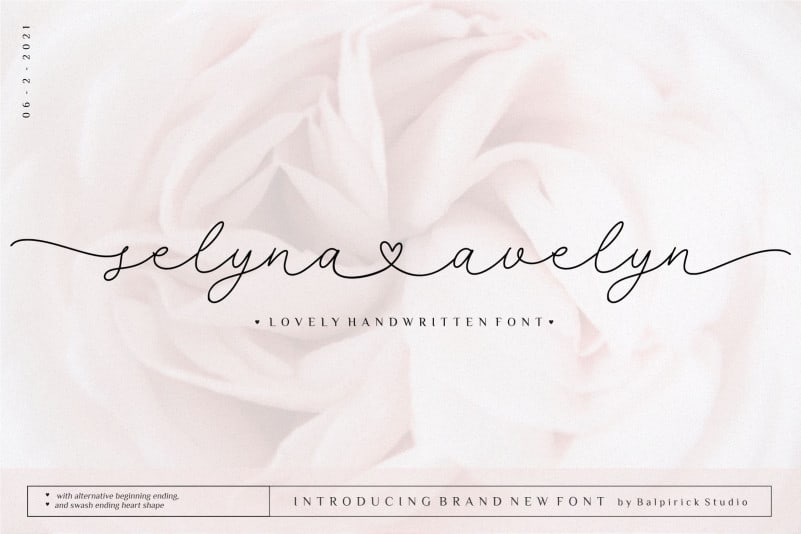 Selyna Avelyn Script Font - Download Free Font
