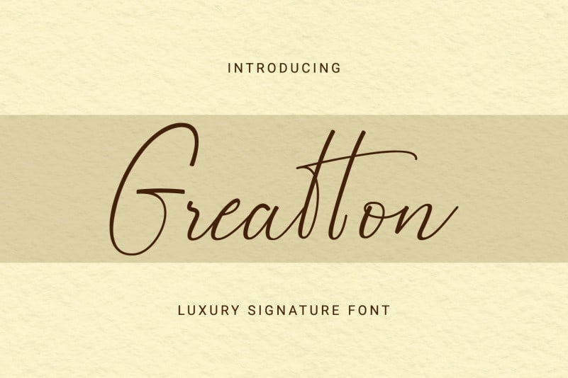 Greatton Script Font - Download Free Font