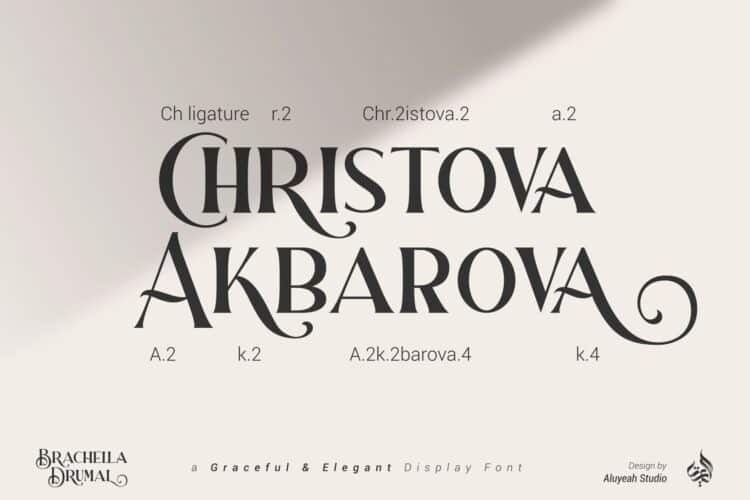 Barchella Drumal Display Font - Download Free Font