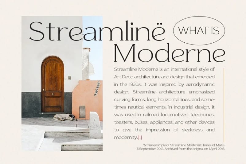 Streamline Moderne Serif Font - Download Free Font