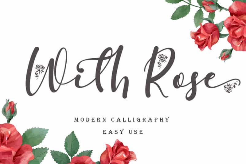With Rose Script Font - Download Free Font