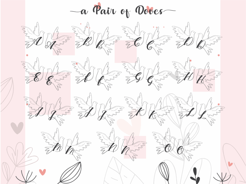 A Pair Of Doves Display Font - Download Free Font