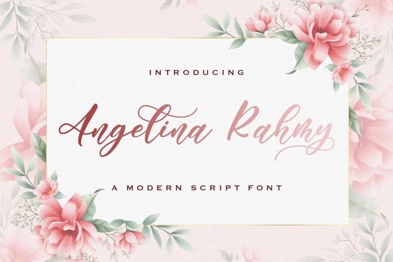 Angelina Rahmy Calligraphy Font - Download Free Font