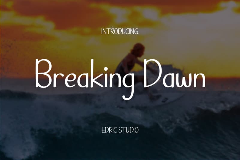 Breaking Dawn Display Font - Download Free Font