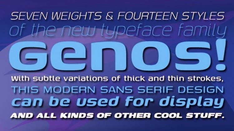 Genos Font Family - Download Free Font