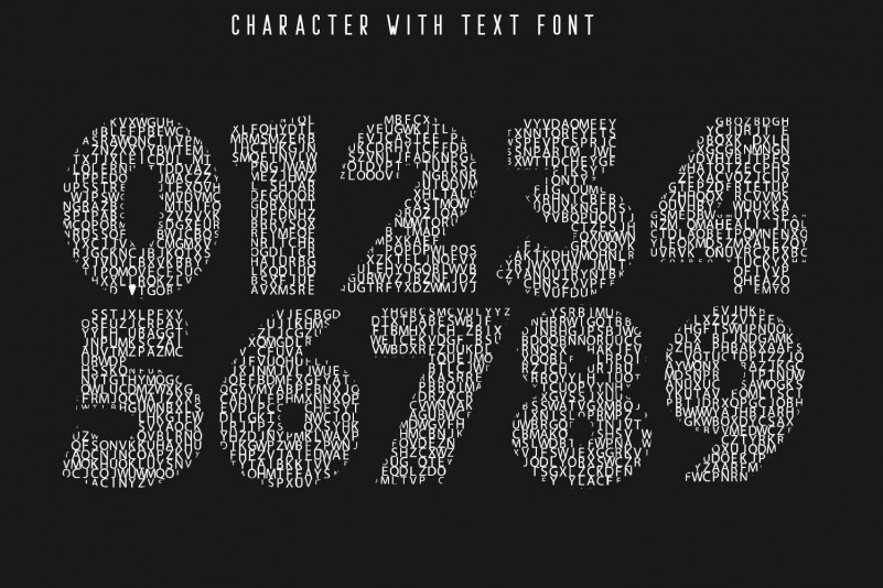 Character with Text Font - Download Free Font