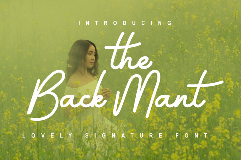 The Back Mant Font - Download Free Font