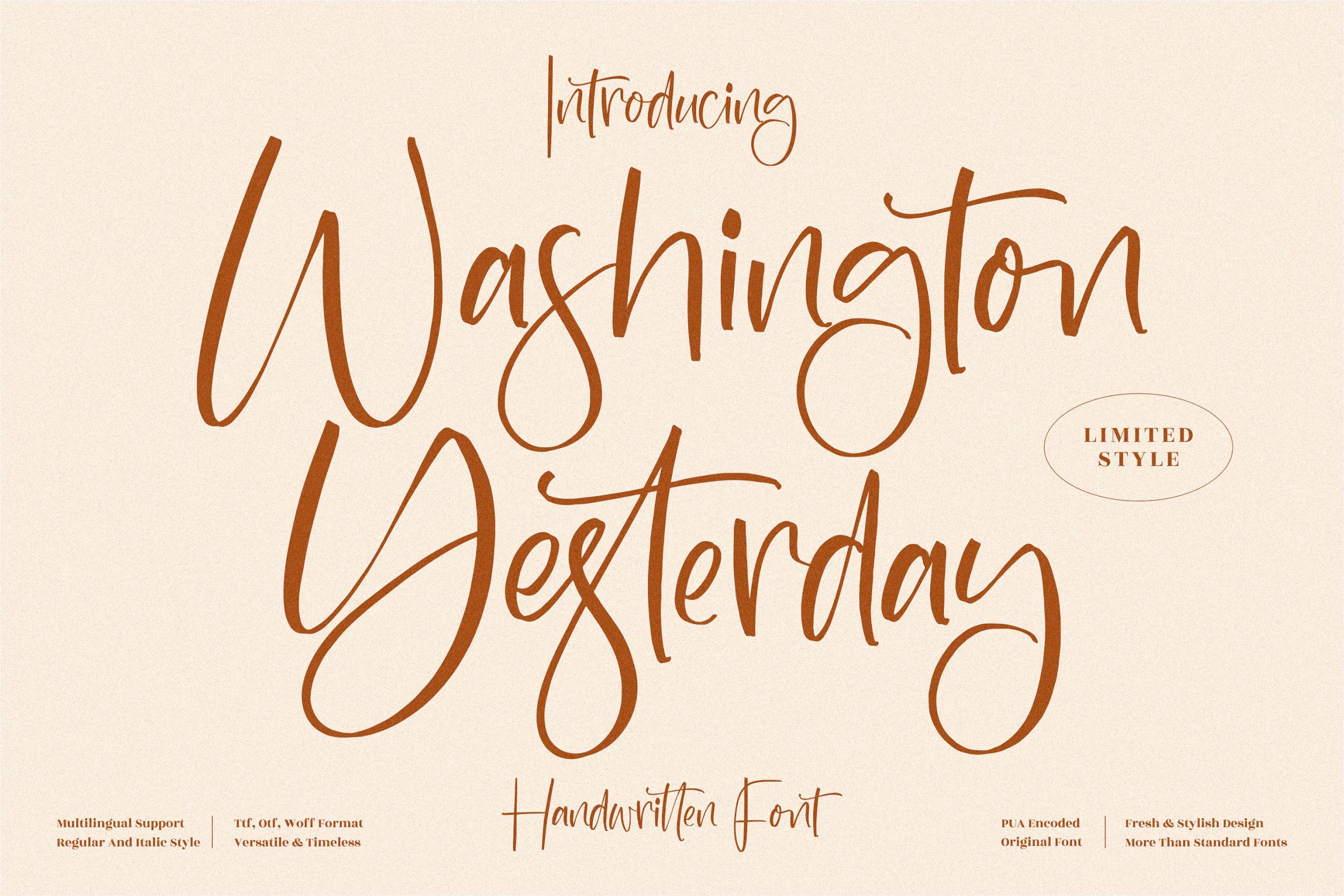 Washington Yesterday Font - Download Free Font