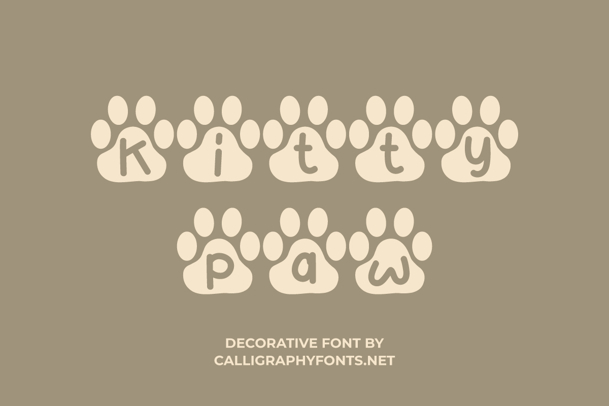 Kitty Paw Font - Download Free Font