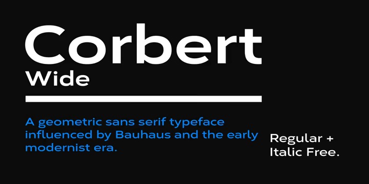 Corbert Wide Font - Download Free Font
