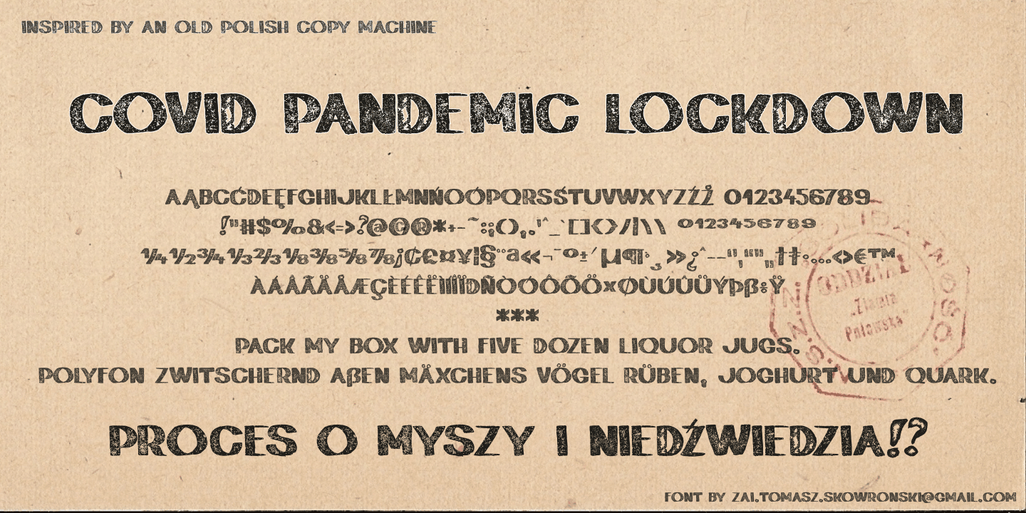 Covid Pandemic Lockdown Font - Download Free Font