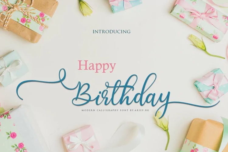 Birthday Calligraphy Font - Download Free Font