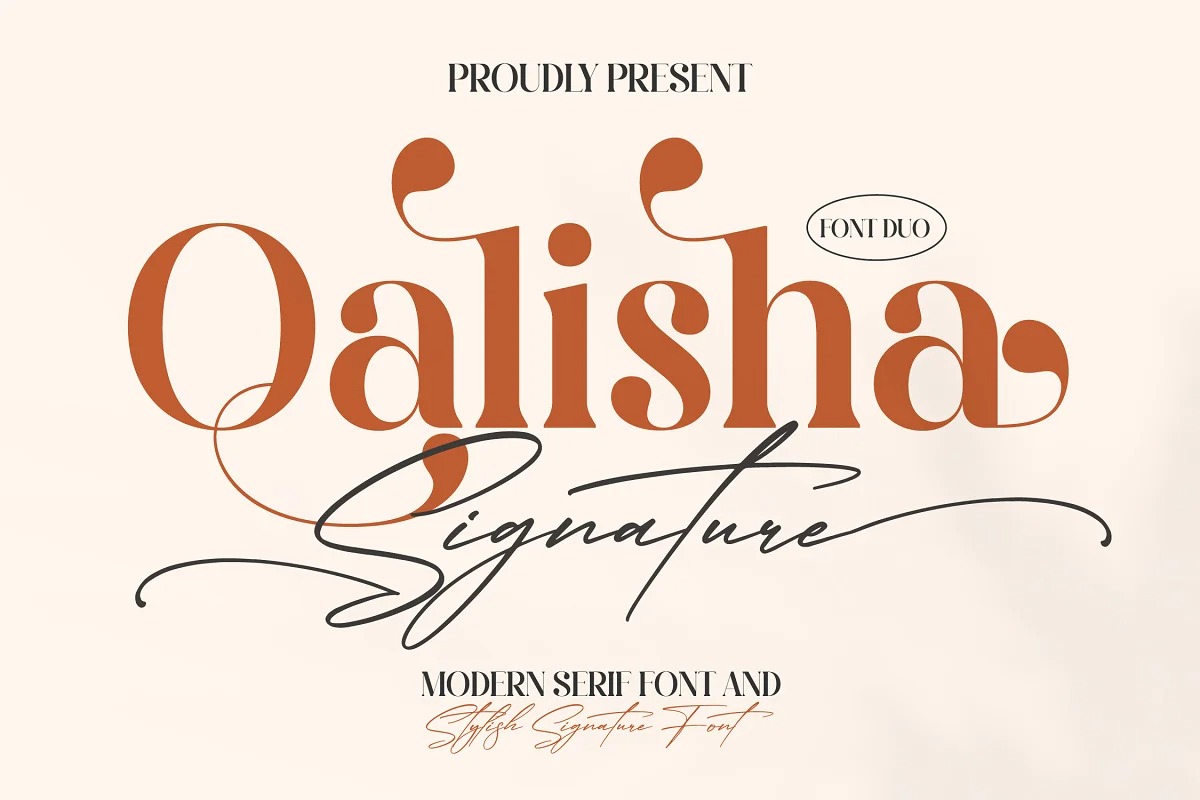 Qalisha Signature Font Duo - Download Free Font