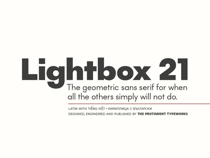Lightbox 21 Font Family - Befonts