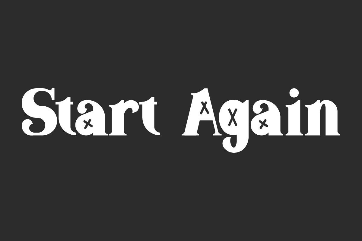 Start Again Font - Befonts