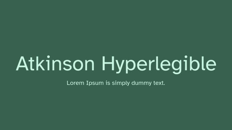 Atkinson Hyperlegible Font Family - Download Free Font