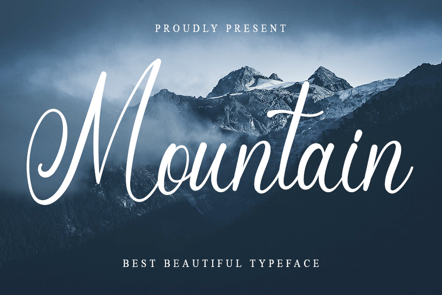 Mountain Calligraphy Typeface - Befonts