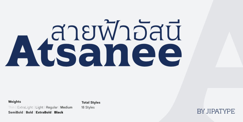 Atsanee Font Family - Download Free Font