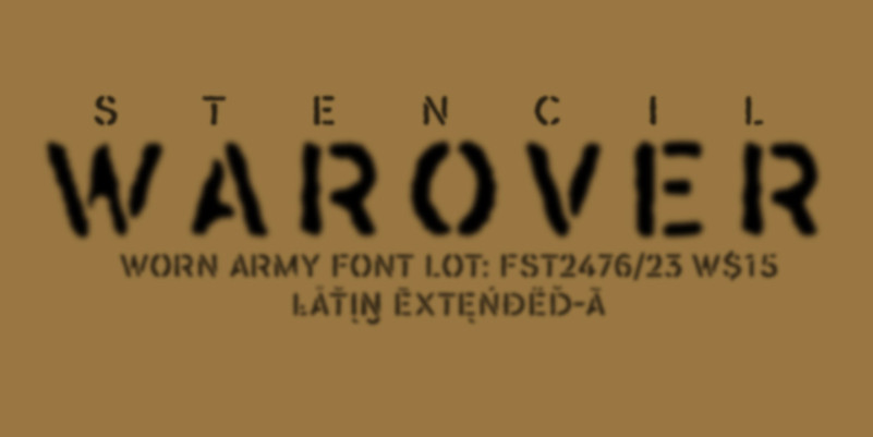 Warover Worn Font - Download Free Font