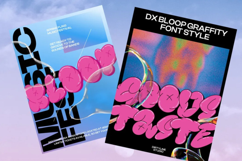 Dx Bloop Font - Download Free Font