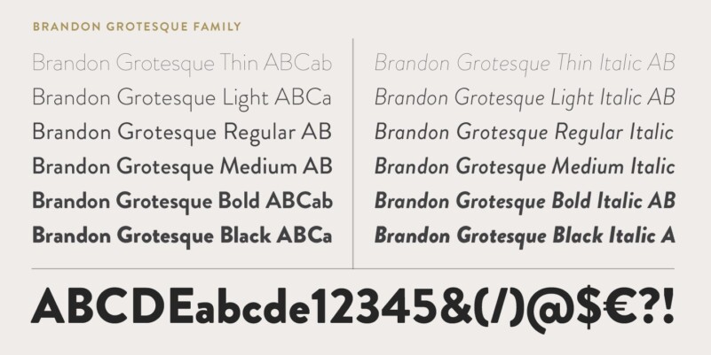 Brandon Grotesque Font Family - Download Free Font
