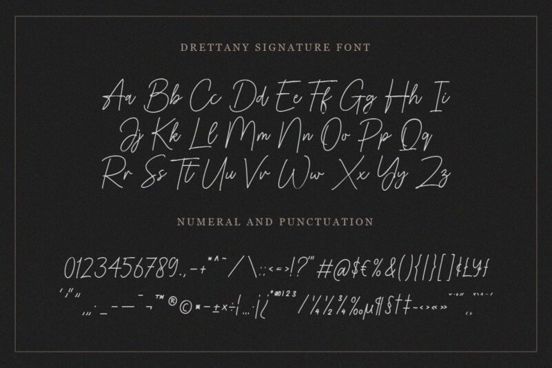 Drettany Signature - Download Free Font