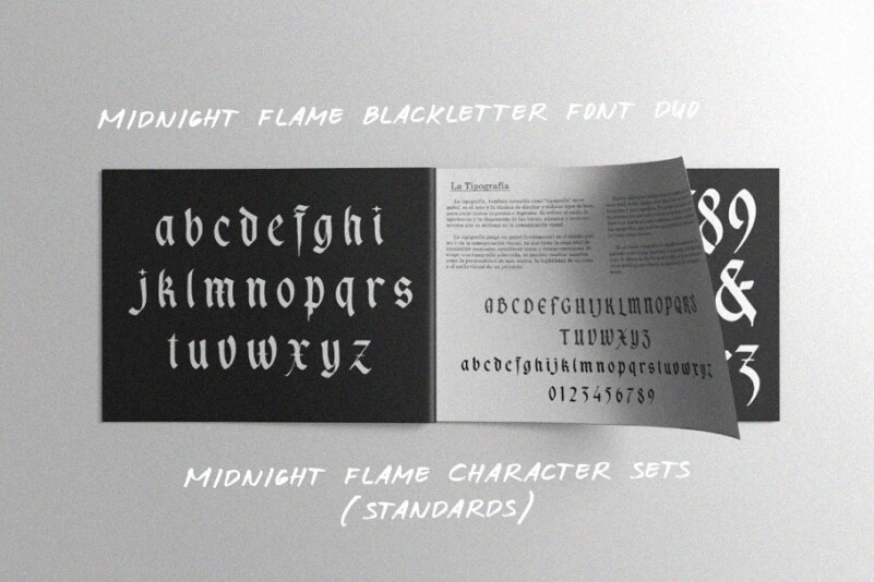 Midnight Flame Font Duo - Download Free Font