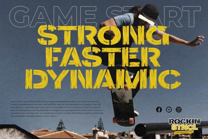 Rockin Stncl Font - Download Free Font