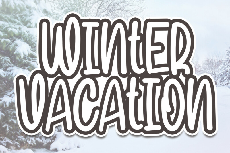 Winter Vacation Display Font - Download Free Font