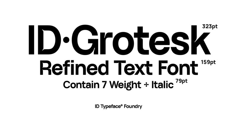 ID Grotesk Font Family - Download Free Font
