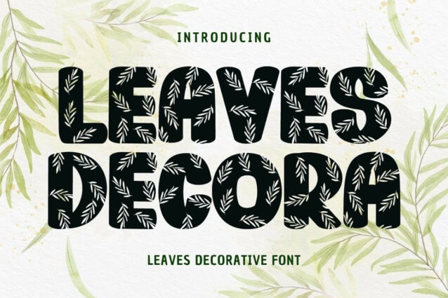 Leaves Decora Display Font - Download Free Font