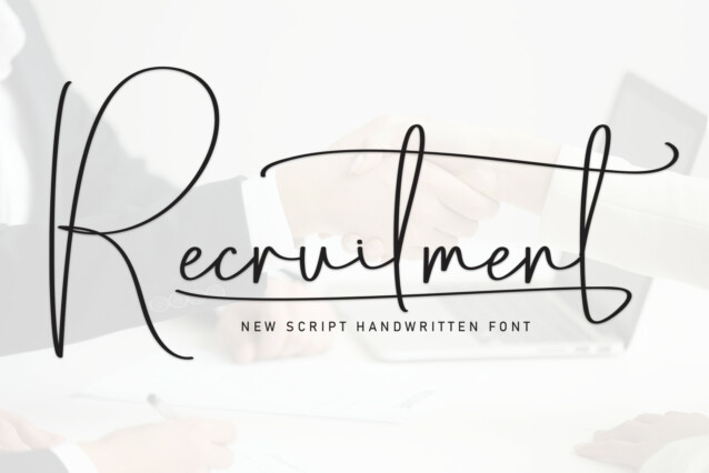 Recruitment Script Font - Download Free Font