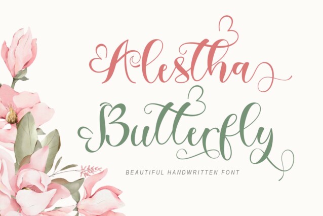 Alestha Butterfly Font - Download Free Font