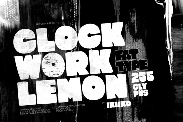 Clockwork Lemon Font - Befonts