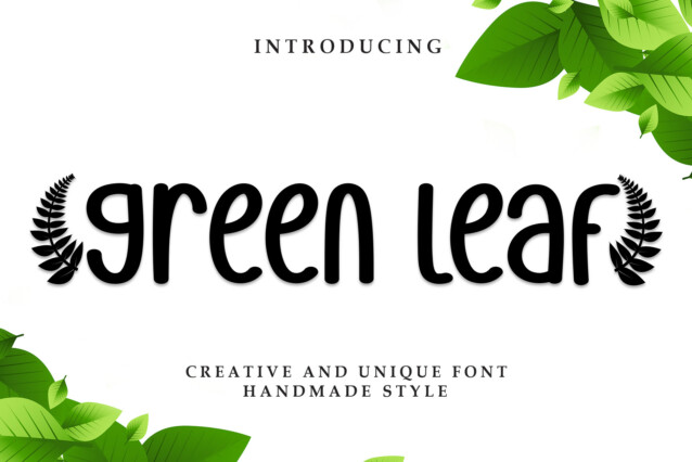 Green Leaf Display Font - Download Free Font