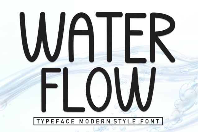Water Flow Display Font - Download Free Font