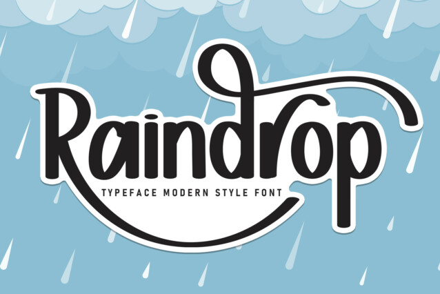 Raindrop Display Font - Download Free Font