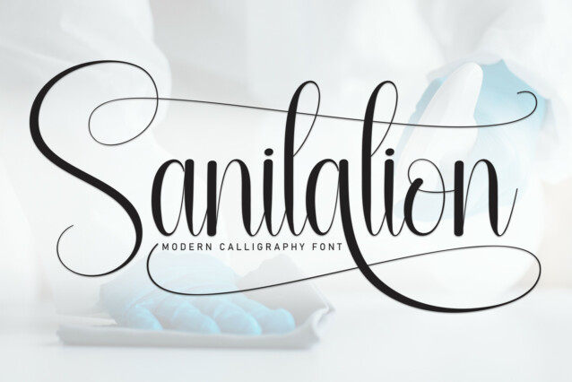 Sanitation Calligraphy Font - Befonts