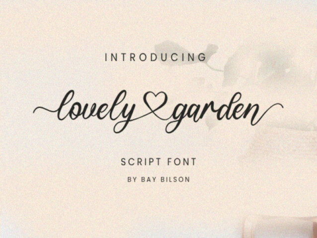 Lovely Garden Script Font - Befonts