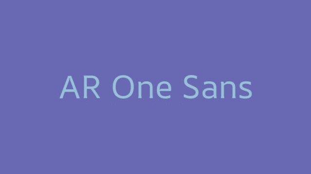 AR One Sans Font Family - Download Free Font