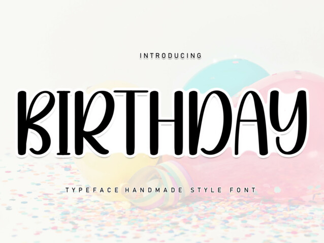 Birthday Display Typeface - Download Free Font